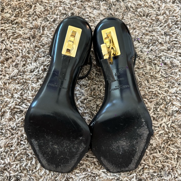 Yves Saint Laurent | Shoes | Opyum Ysl Logoheel Sandals With Golden ...